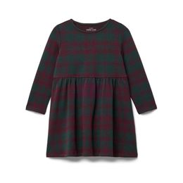 Tchibo - Kinder-Jacquardkleid - M&auml;dchen - Gr. 122/128 - dunkelgr&uuml;n/kariert