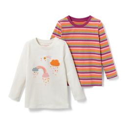 Tchibo - 2 Kinder-Langarmshirts - Kinder - Gr. 98/104 - creme