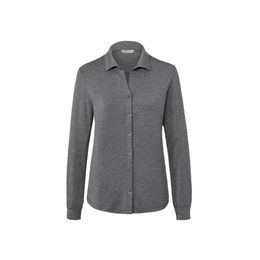 Tchibo - Blusenshirt mit Knopfleiste - Damen - Gr. M - grau