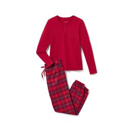 Tchibo - Flanell-Pyjama - Damen - Gr. XS - dunkelblau