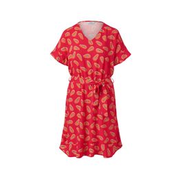 Tchibo - Webkleid mit Bindeband - Damen - Gr. 38 - orange