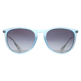 Ray-Ban Rund Damen Transparent Hellblau Grau Blau Gradient RB4171 Erika