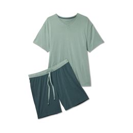 Tchibo - Shorty-Pyjama-Set - Herren - Gr. L - petrol