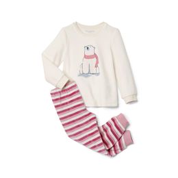 Tchibo - Kinder-Nicki-Pyjama - Gr. 110/116 - creme/gestreift