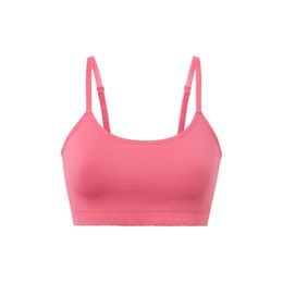 Tchibo - Seamless-Bustier mit Spitze - Damen - Gr. M - pink