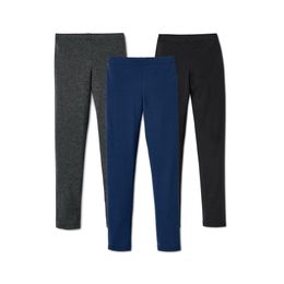 Tchibo - 3 Leggings - M&auml;dchen - Gr. 170/176 - dunkelblau