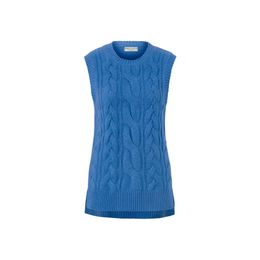 Tchibo - Strick-Pullunder mit Zopfmuster - Damen - Gr. M - hellblau