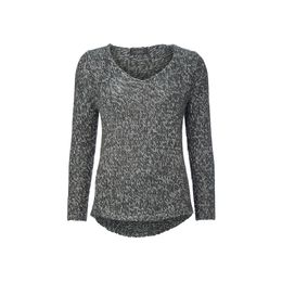 Tchibo - Strickpullover mit silbergl&auml;nzendem Garn - Damen - Gr. L - dunkelgrau