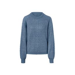 Tchibo - Strickpullover mit Zopfmuster - Damen - Gr. L - hellblau