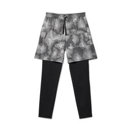 Tchibo - Kinder-Sporttight mit Shorts - Kinder - Gr. 122/128 - silber