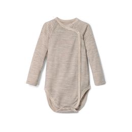 Tchibo - Body mit Wolle - Baby - Gr. 50/56 - hellbraun