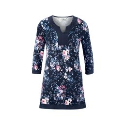 Tchibo - Bedrucktes Longshirt - Damen - Gr. XXL - dunkelblau/print