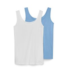 Tchibo - 2 Hemdchen - Damen - Gr. S - hellblau
