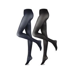 Tchibo - 2 Paar Strumpfhosen - Damen - Gr. M - dunkelblau