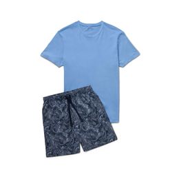Tchibo - Shorty-Pyjama-Set - Herren - Gr. XL - dunkelblau/paisley