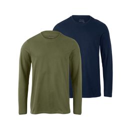 Tchibo - 2 Langarmshirts - Herren - Gr. M - dunkelblau