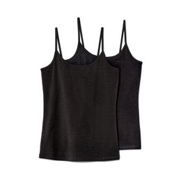 Tchibo - 2 Spaghetti-Hemdchen - Damen - Gr. XXL - schwarz