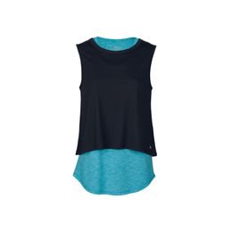 Tchibo - 2-in-1-Sporttop - Damen - Gr. L - dunkelblau