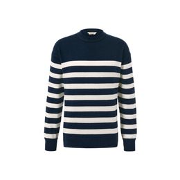 Tchibo - Pullover mit Rundhalsausschnitt - Herren - Gr. M - dunkelblau/gestreift