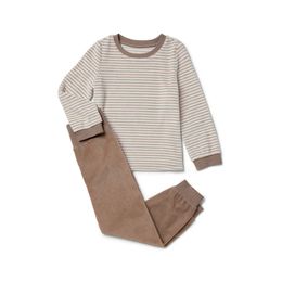 Tchibo - Baby-Nicki-Set - Baby - Gr. 50/56 - hellbraun/gestreift