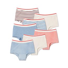 Tchibo - 7 M&auml;dchen-Pantys - M&auml;dchen - Gr. 122/128 - dunkelblau/gestreift