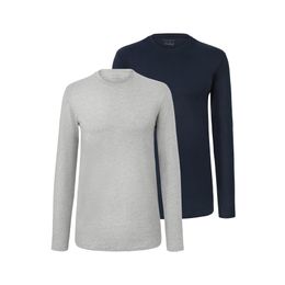 Tchibo - 2 Langarmshirts - Herren - Gr. XXL - blau