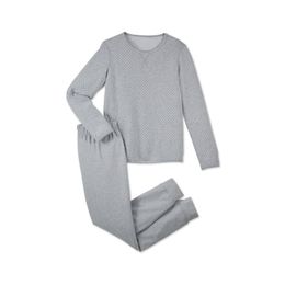 Tchibo - Wende-Pyjama - Damen - Gr. S - wei&szlig;/print