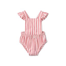 Tchibo - Baumwoll-Babystrampler - Baby - Gr. 86/92 - wei&szlig;/gestreift