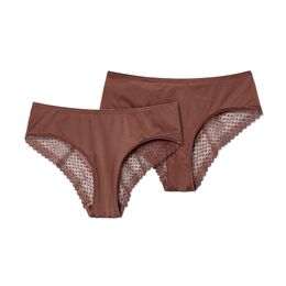 Tchibo - 2 Brazilslips - Damen - Gr. M - braun