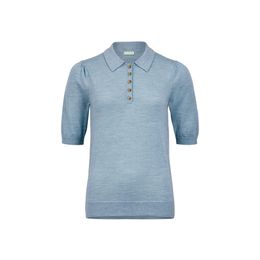 Tchibo - Strick-Polo aus Wolle - Damen - Gr. M - hellblau