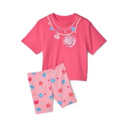 Tchibo - Kinder-T-Shirt mit Radler - M&auml;dchen - Gr. 110/116 - rosa