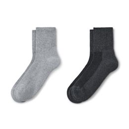 Tchibo - 2 Paar Unisex-Funktionssocken - Unisex - Gr. 35-38 - anthrazit