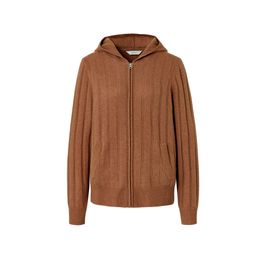 Tchibo - Premium Woll-Cashmere-Kapuzenjacke - Damen - Gr. L - braun
