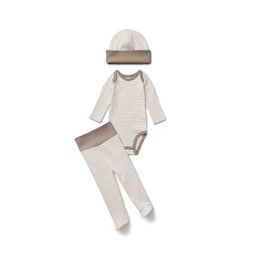 Tchibo - Baby-Set - Baby - Gr. 62/68 - hellbraun/gestreift