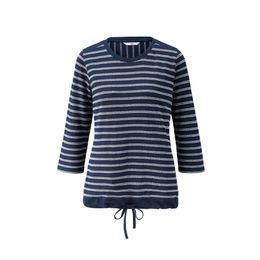Tchibo - Shirt mit 3/4-&Auml;rmeln - Damen - Gr. L - blau/gestreift