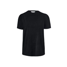 Tchibo - T-Shirt mit gerafften &Auml;rmeln - Damen - Gr. XL - schwarz