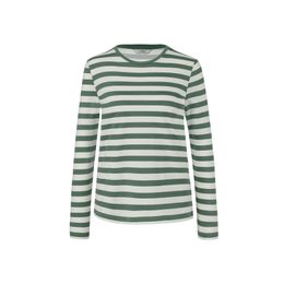 Tchibo - Langarmshirt - Damen - Gr. M - olivgr&uuml;n/gestreift