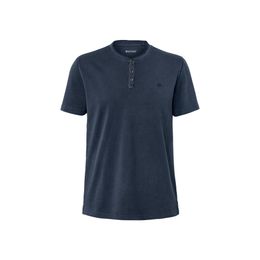 Tchibo - Kurzarm Henley &raquo;Mustang&laquo; - Herren - Gr. XXL - blau