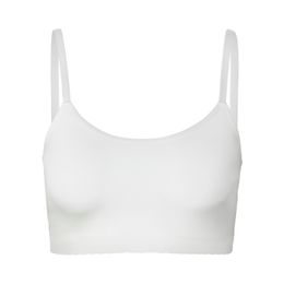 Tchibo - Seamless-Bustier mit Spitze - Damen - Gr. S - wei&szlig;