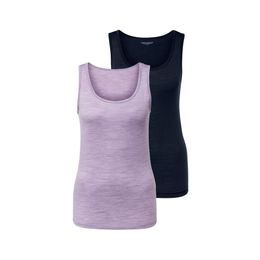 Tchibo - Da. Funktions Tanktops Merino 2er - Damen - Gr. S - dunkelblau