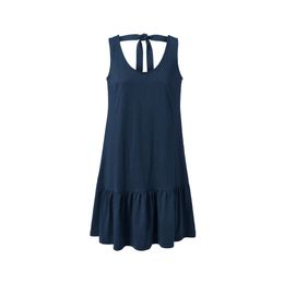 Tchibo - Jerseykleid mit Volant - Damen - Gr. M - dunkelblau