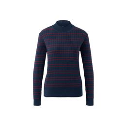 Tchibo - Feinstrickpullover mit Zopfmuster - Damen - Gr. XXL - dunkelblau/gestreift
