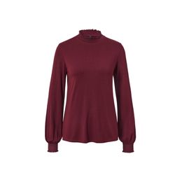 Tchibo - Blusenshirt mit Stehkragen - Damen - Gr. L - dunkelrot