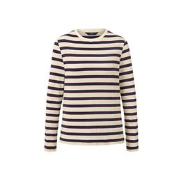Tchibo - Geripptes Langarmshirt - Damen - Gr. M - dunkelblau/gestreift
