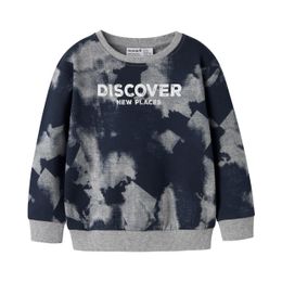 Tchibo - Name IT Kinder-Sweatshirt in Batikoptik - Jungen - Gr. 110 - grau
