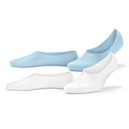 Tchibo - 2 Paar Sneaker-F&uuml;&szlig;linge - Damen - Gr. 38-40 - hellblau