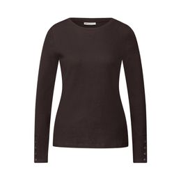 Street One Rippshirt - Damen - Gr. 42 - braun