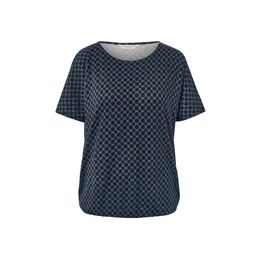 Tchibo - Bedrucktes Blusenshirt - Damen - Gr. XL - dunkelblau/print