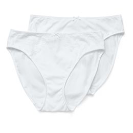 Tchibo - 2 Slips - Damen - Gr. M - wei&szlig;