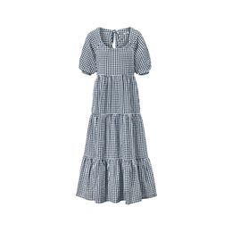 Tchibo - Kariertes Maxikleid - Damen - Gr. 46 - dunkelblau/kariert
